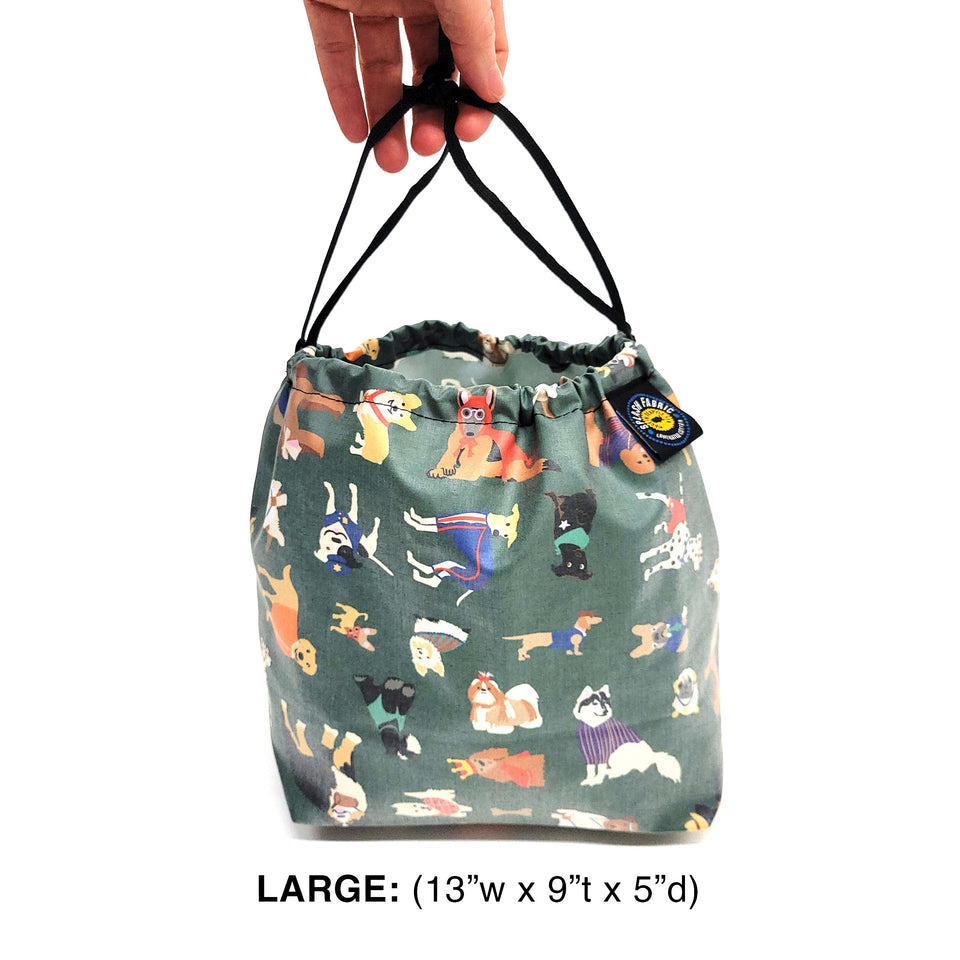 Splash Fabric Cinch Bags - Large