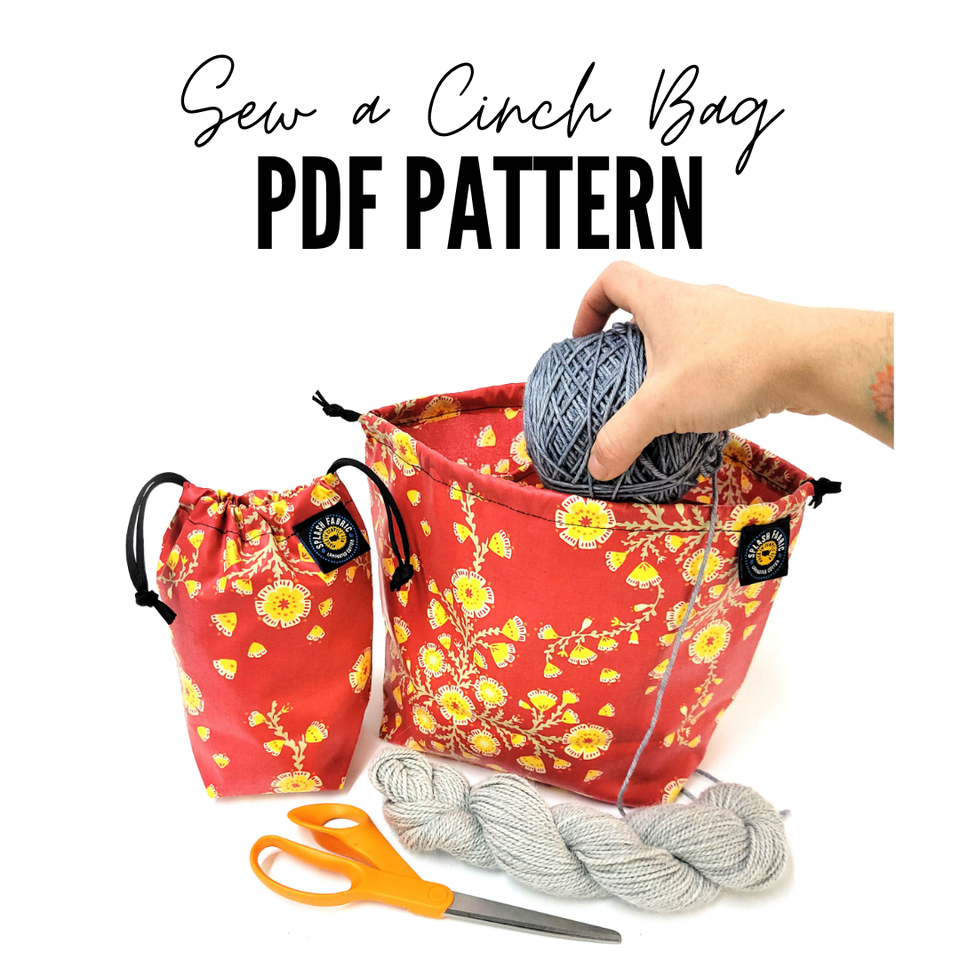 Sewing Pattern - Cinch Bag – Splash Fabric